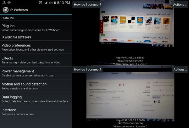 IP Webcam Descargar la última versión para Android gratuitas